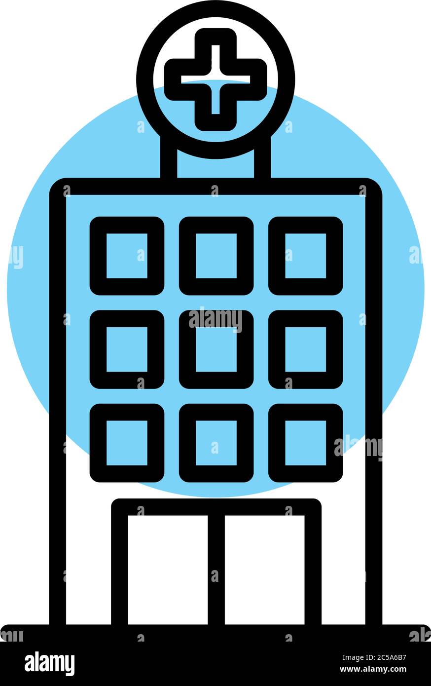 hospital building line style icon vector illustration design Stock ...