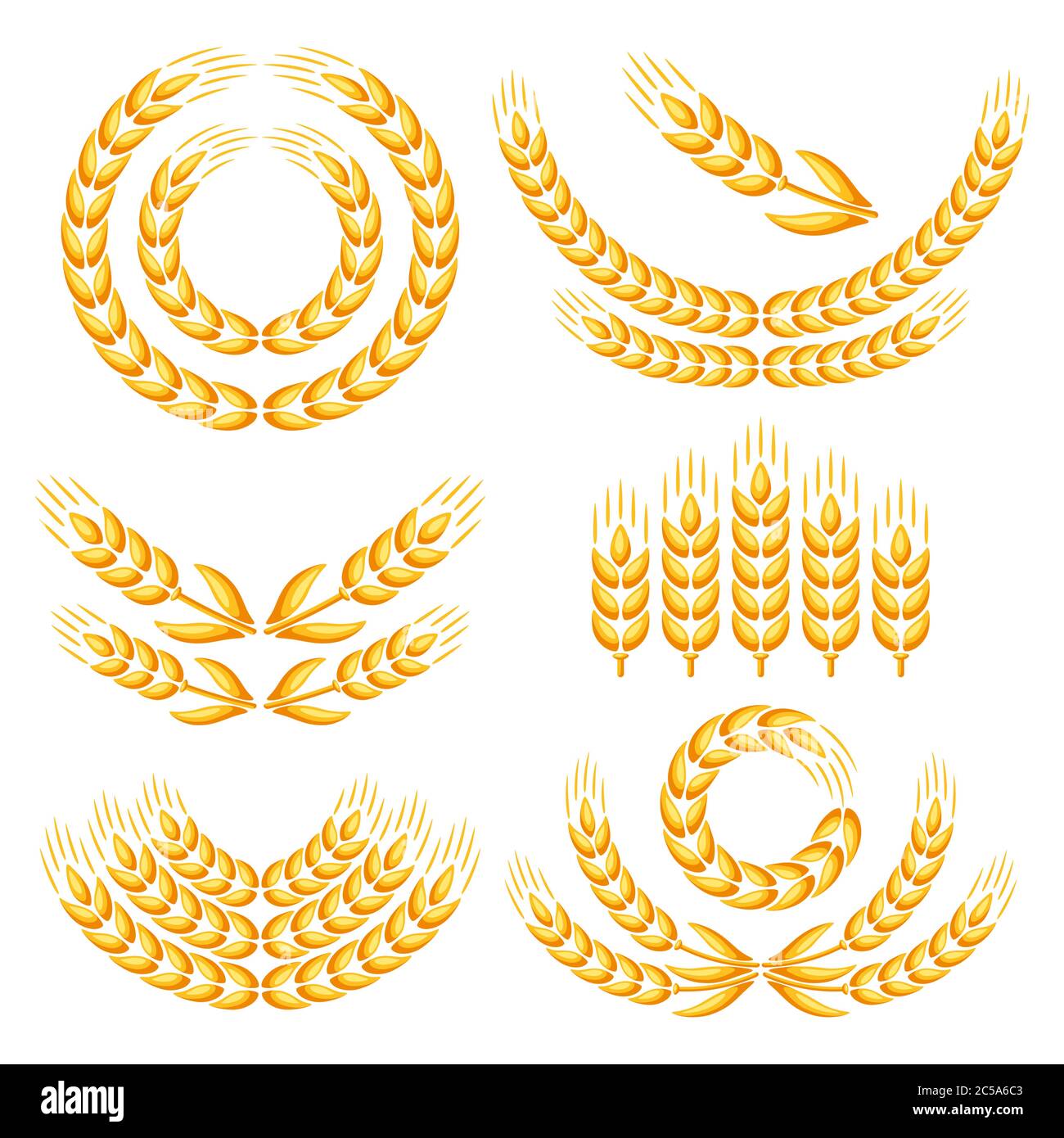 Design elements with wheat Stock Vector Image & Art - Alamy