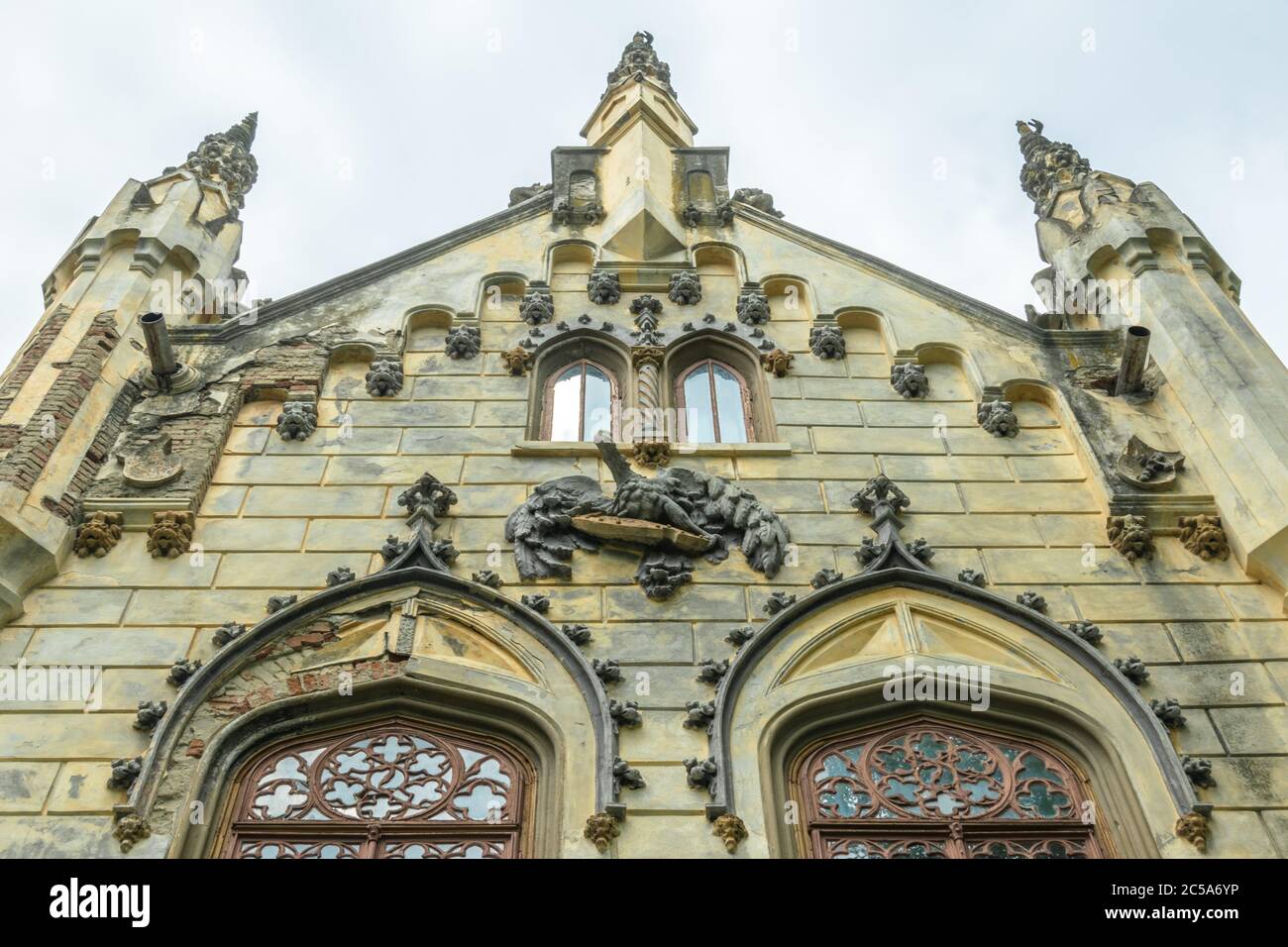 The facade of the Sturdza castle in Miclauseni, Romania Stock Photo - Alamy