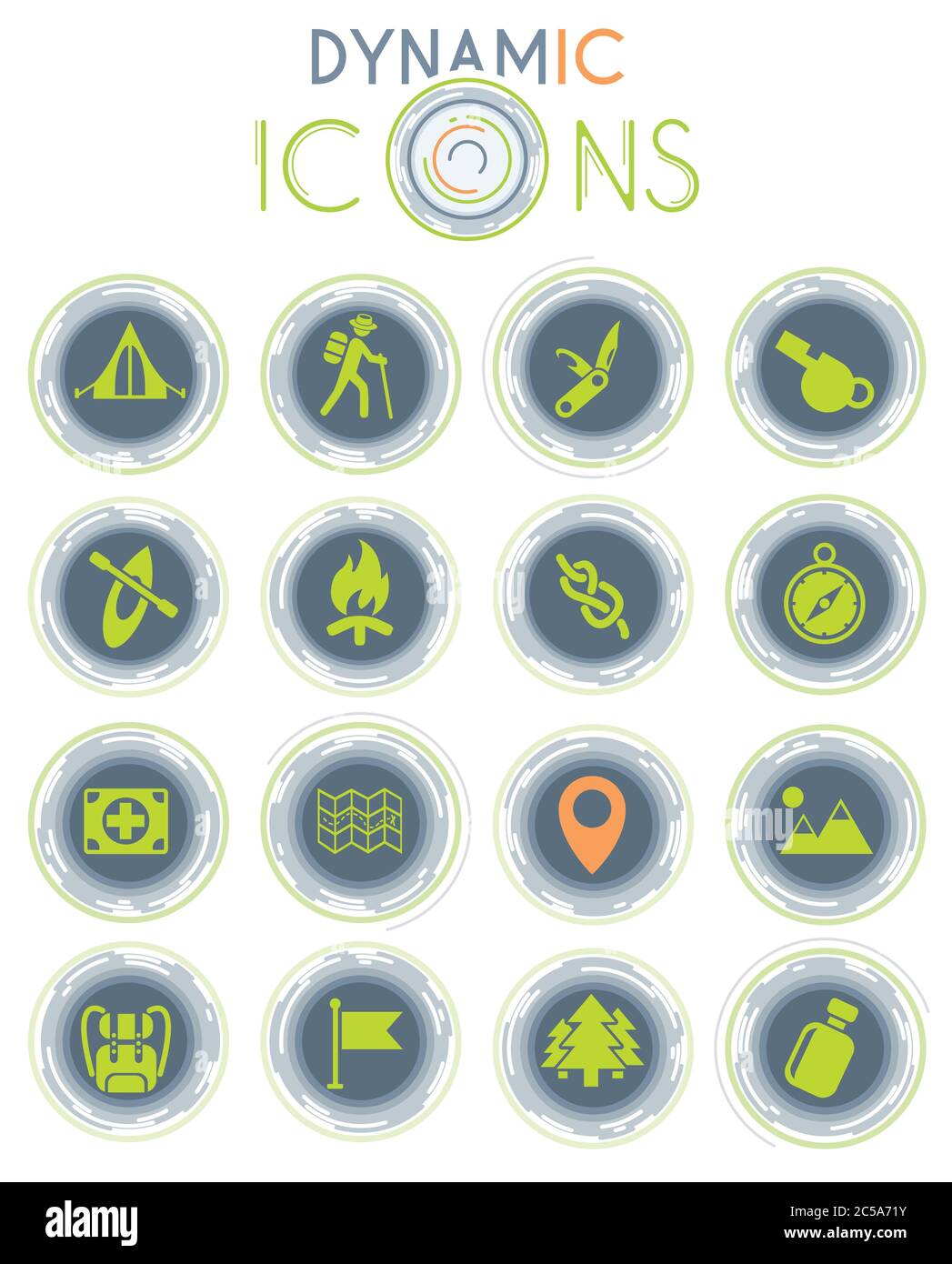 day of scouts icon set Stock Vector Image & Art - Alamy