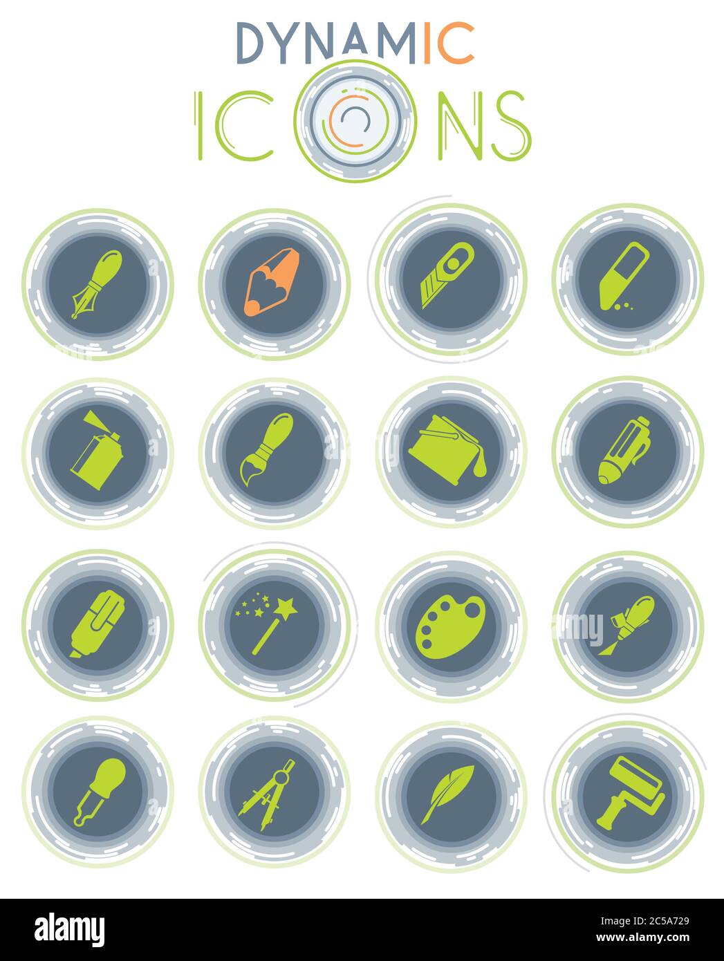 Design tools dynamic icons Stock Vector Image & Art - Alamy