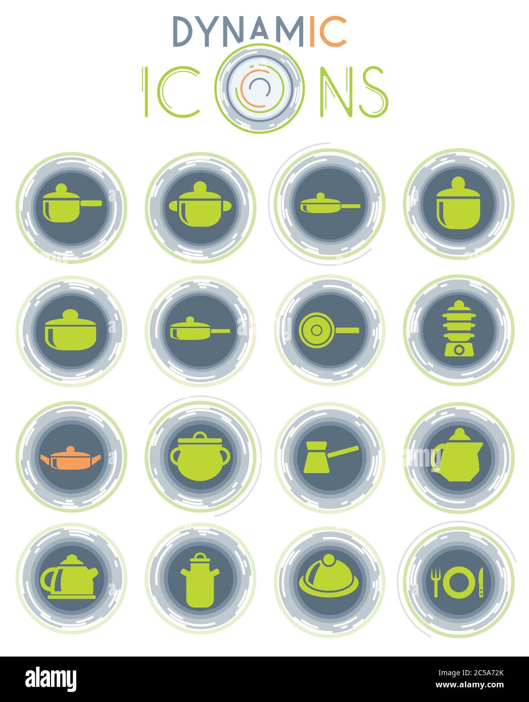 dishes icon set Stock Vector Image & Art - Alamy