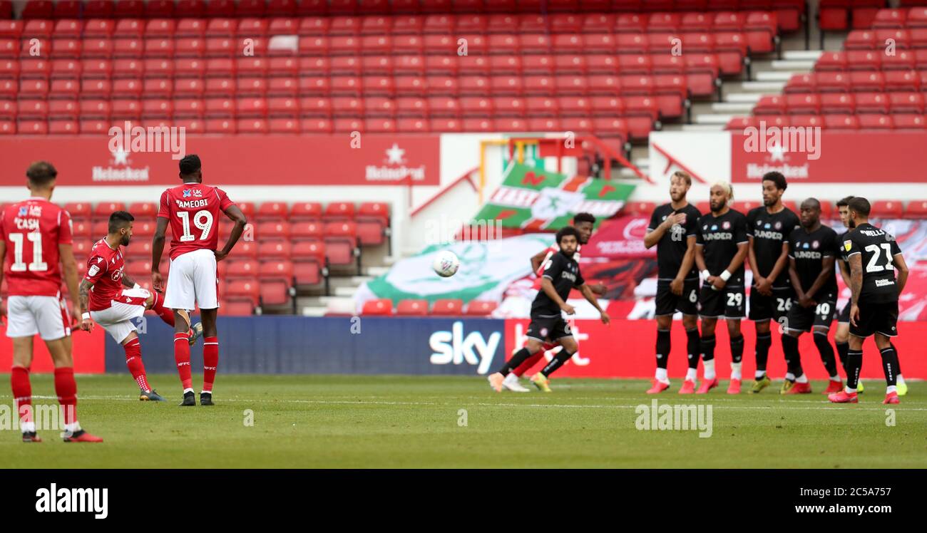 Nottingham Forest's Tiago Silva scores his side's first goal of the ...