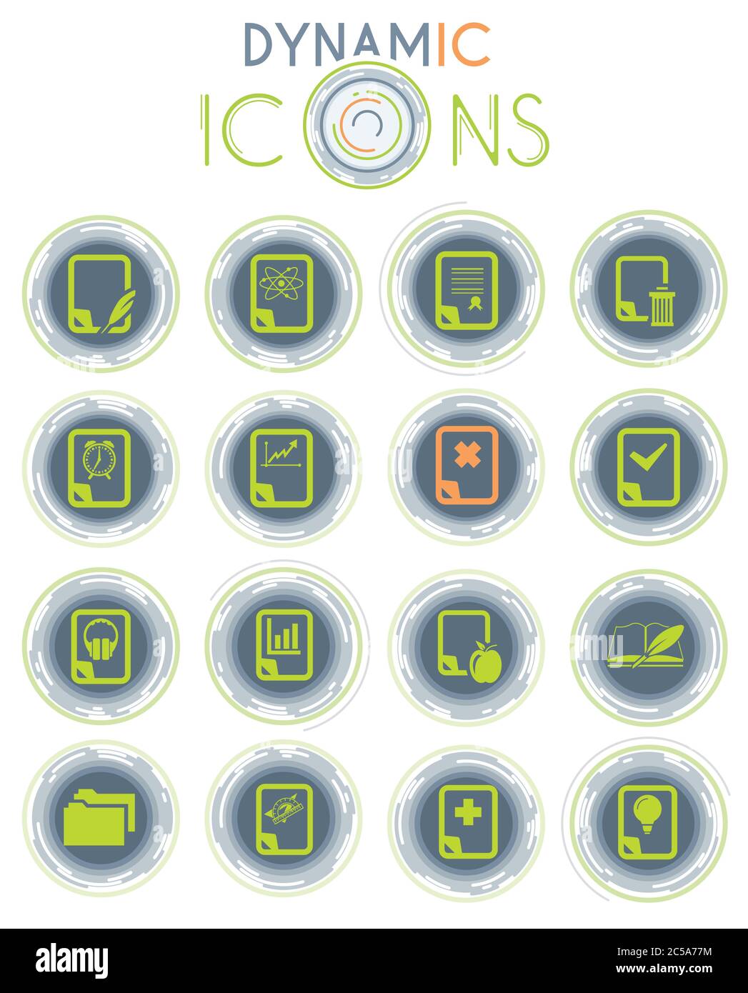 Documents dynamic icons Stock Vector Image & Art - Alamy