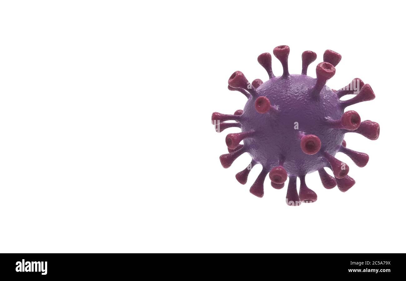 Corona Virus Violet Rotation spinning in center Isolated with white ...
