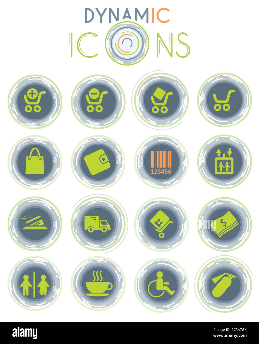 Shopping dynamic icons Stock Vector Image & Art - Alamy