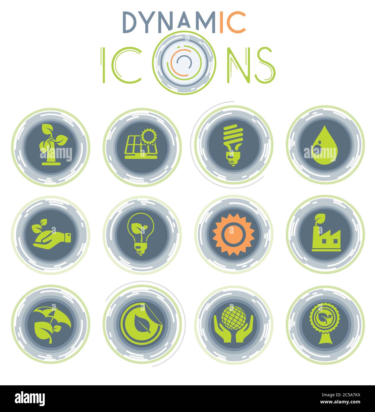 Ecology dynamic icons Stock Vector Image & Art - Alamy