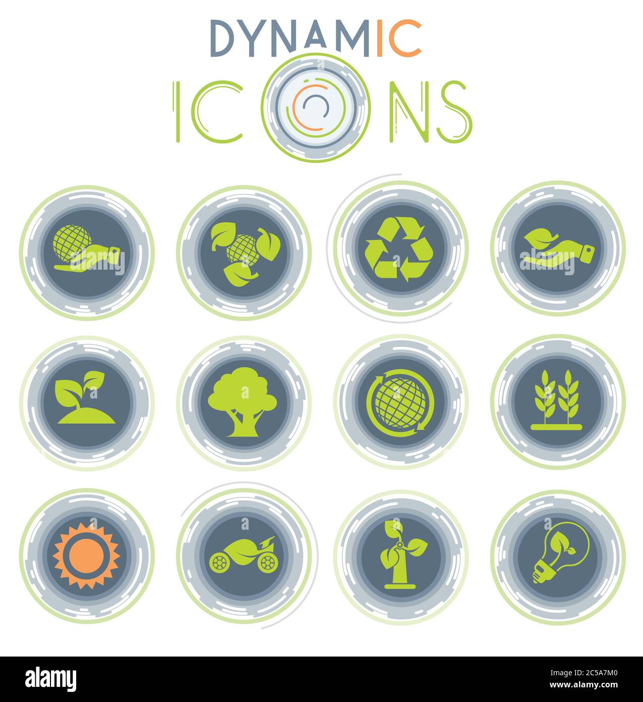 Ecology dynamic icons Stock Vector Image & Art - Alamy
