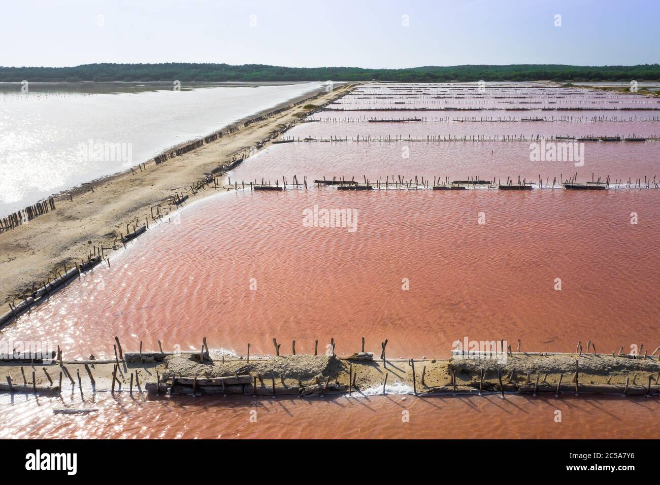 Salt ponds near Rio Lagartos, Yucatan, Mexico Stock Photo - Alamy