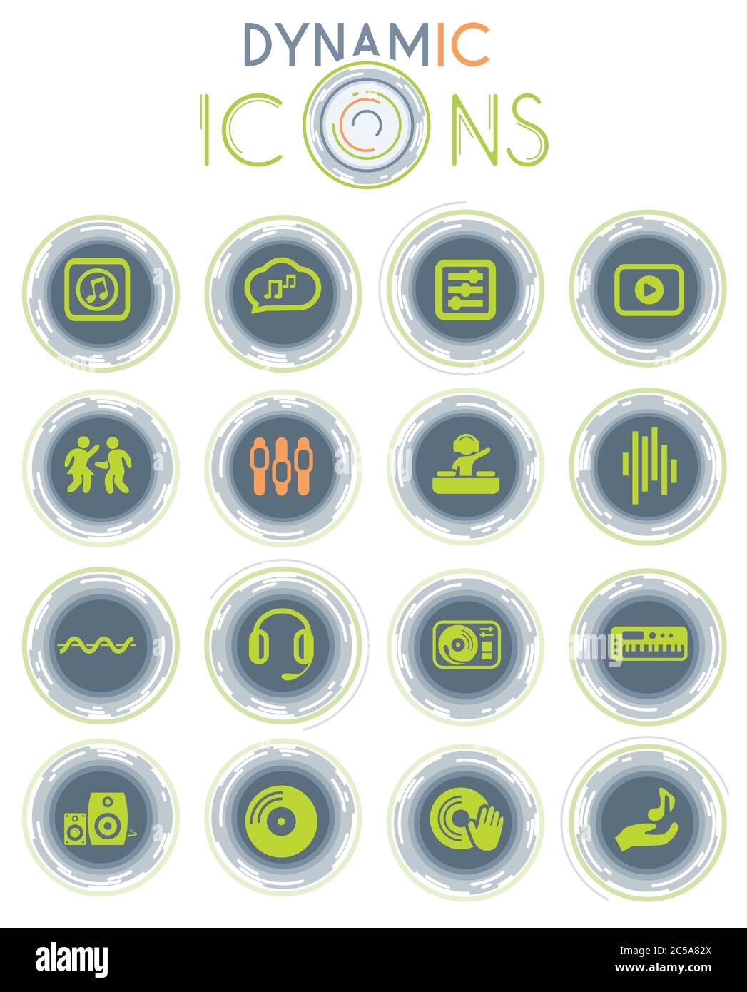 electro music icon set Stock Vector Image & Art - Alamy