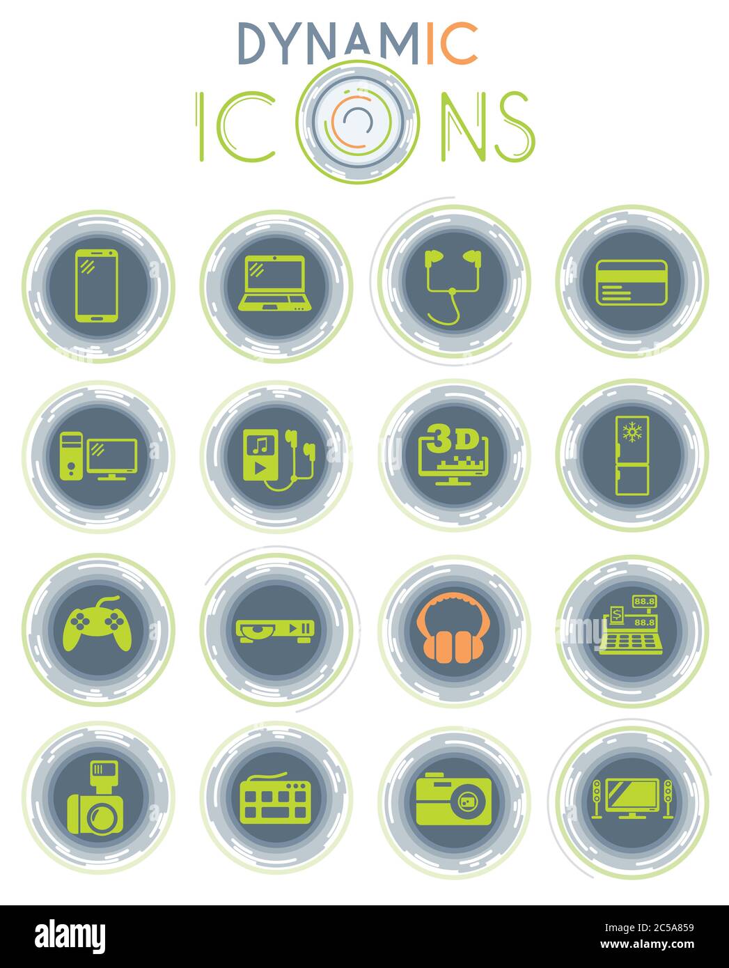 electronics supermarket icon set Stock Vector Image & Art - Alamy