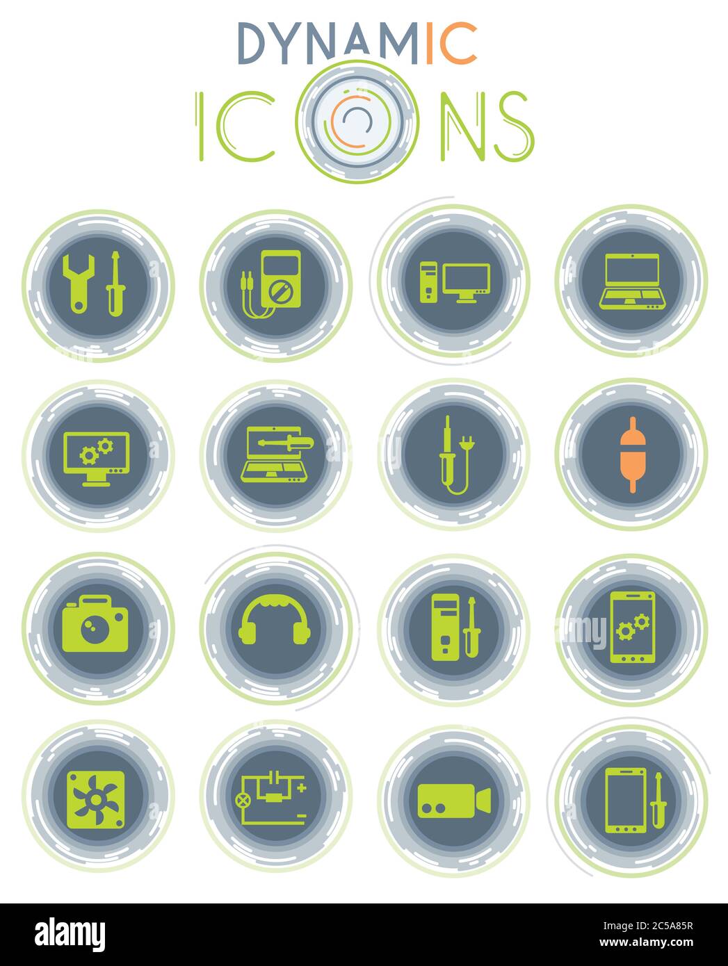 electronics repair icon set Stock Vector Image & Art - Alamy