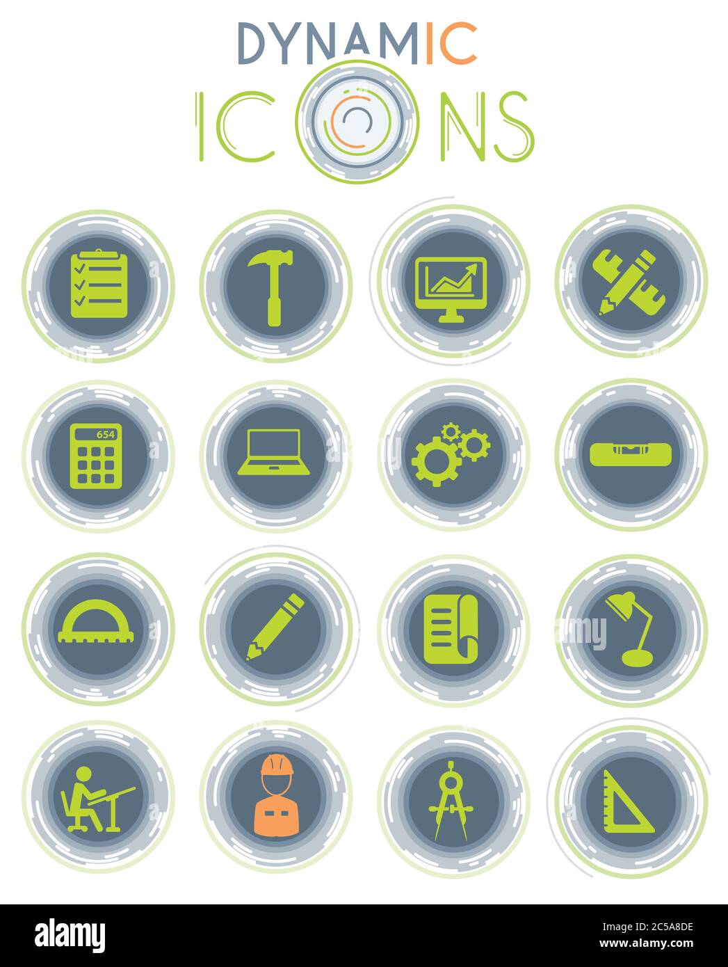 Engineering dynamic icons Stock Vector Image & Art - Alamy