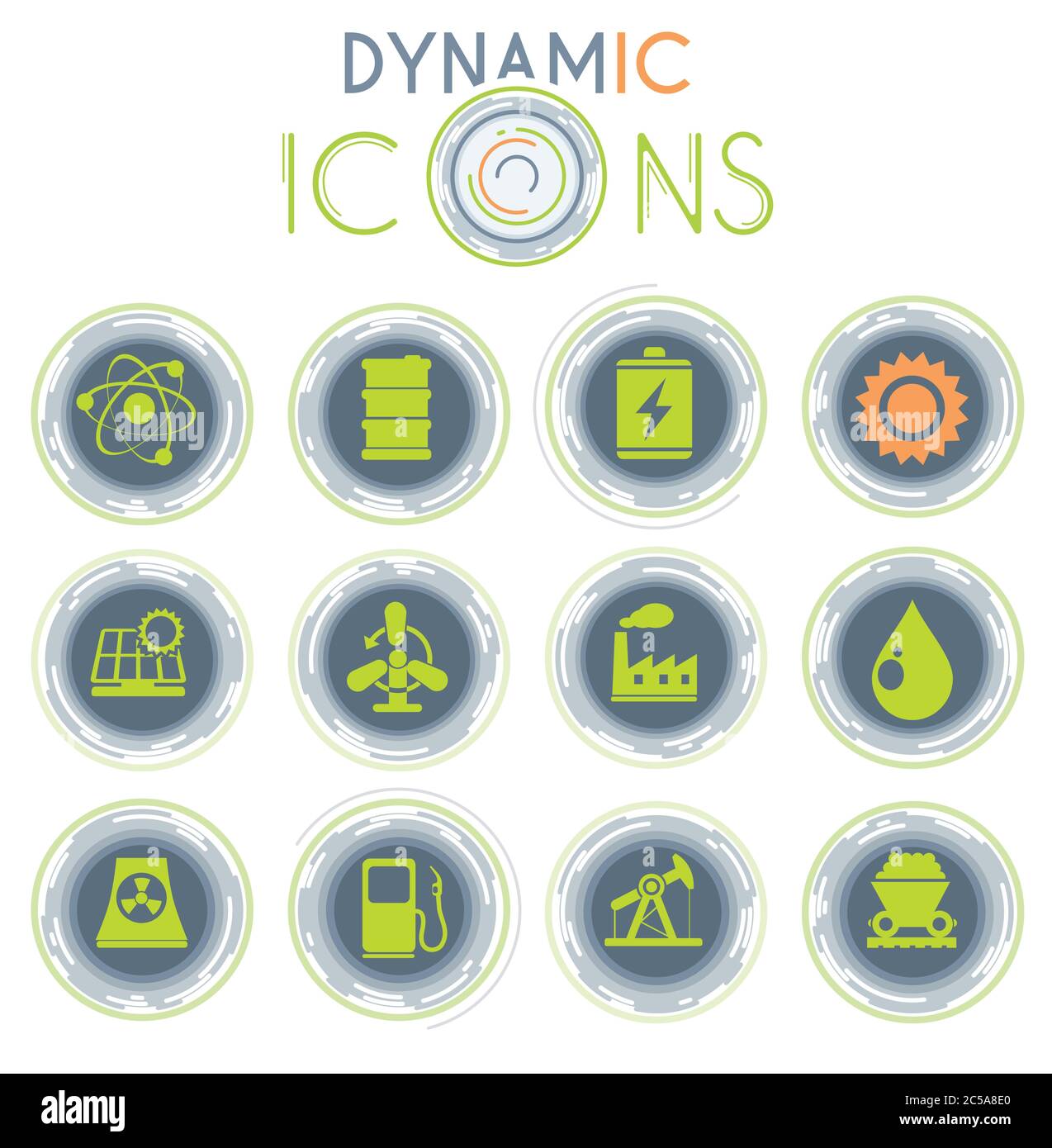 Energy and Industry dynamic icons Stock Vector Image & Art - Alamy