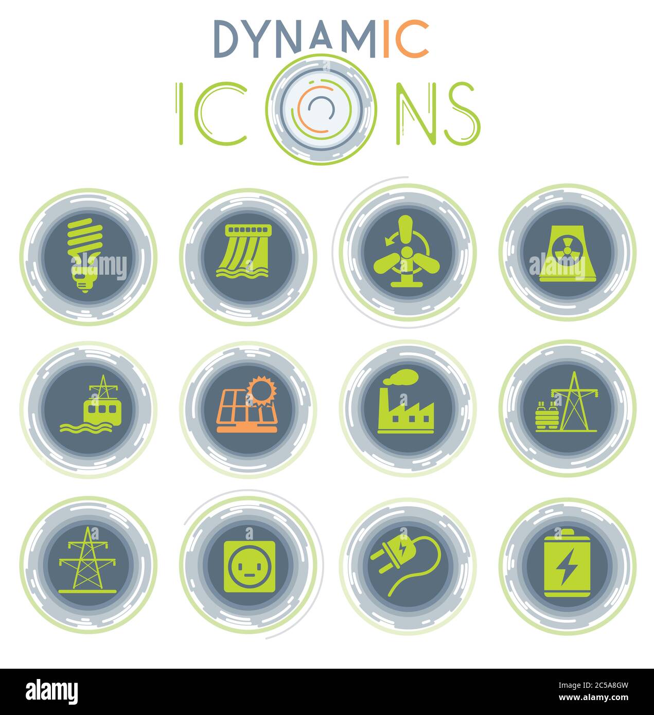Energy and Industry dynamic icons Stock Vector Image & Art - Alamy