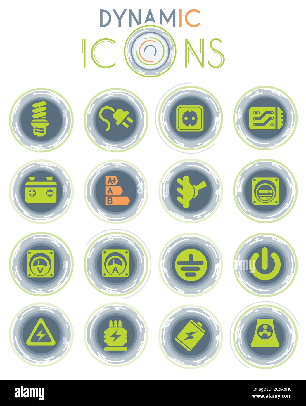Electricity dynamic icons Stock Vector Image & Art - Alamy