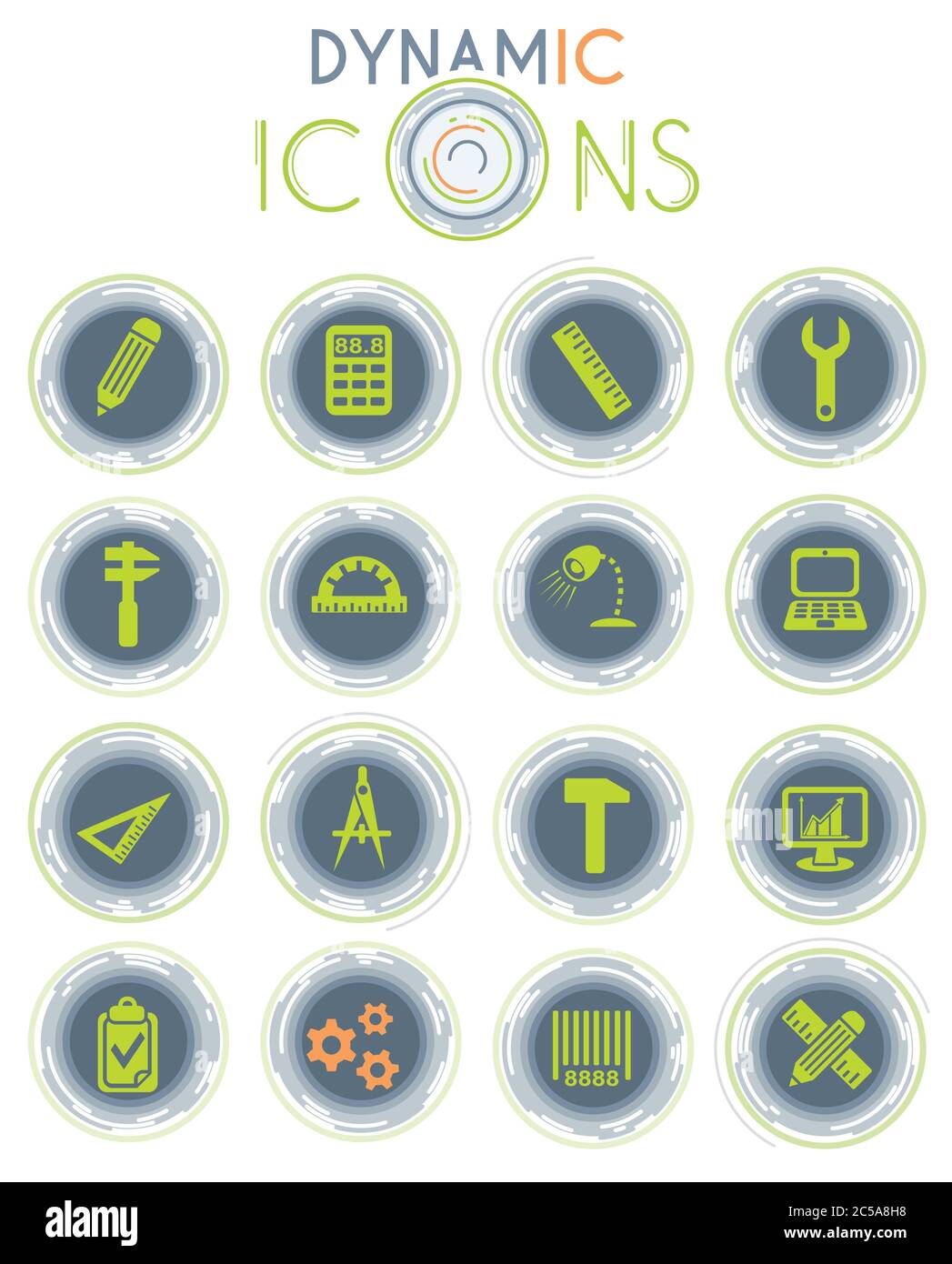 engineering dynamic icons Stock Vector Image & Art - Alamy