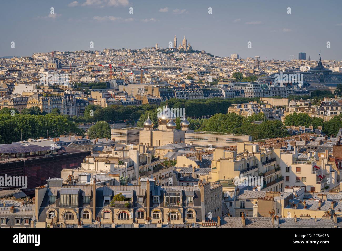 Paris, France - 25 06 2020: View of Paris from Eiffel Tower Stock Photo ...