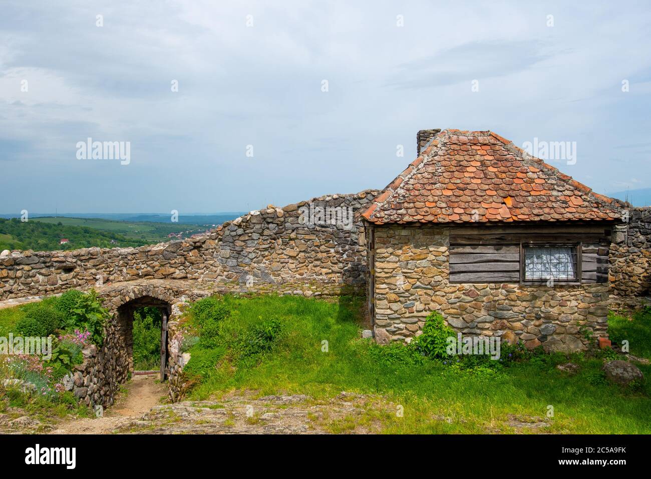 the stone church in the medieval fortress Stock Photo - Alamy