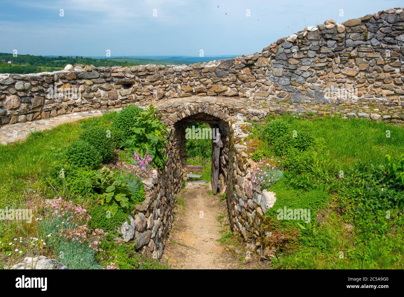 the stone church in the medieval fortress Stock Photo - Alamy