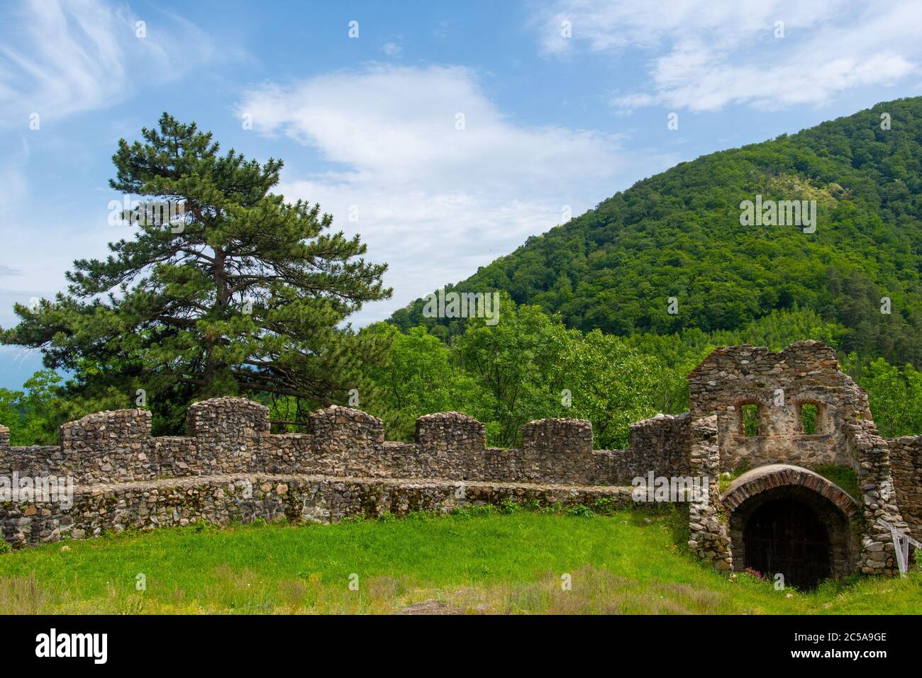 the stone church in the medieval fortress Stock Photo - Alamy
