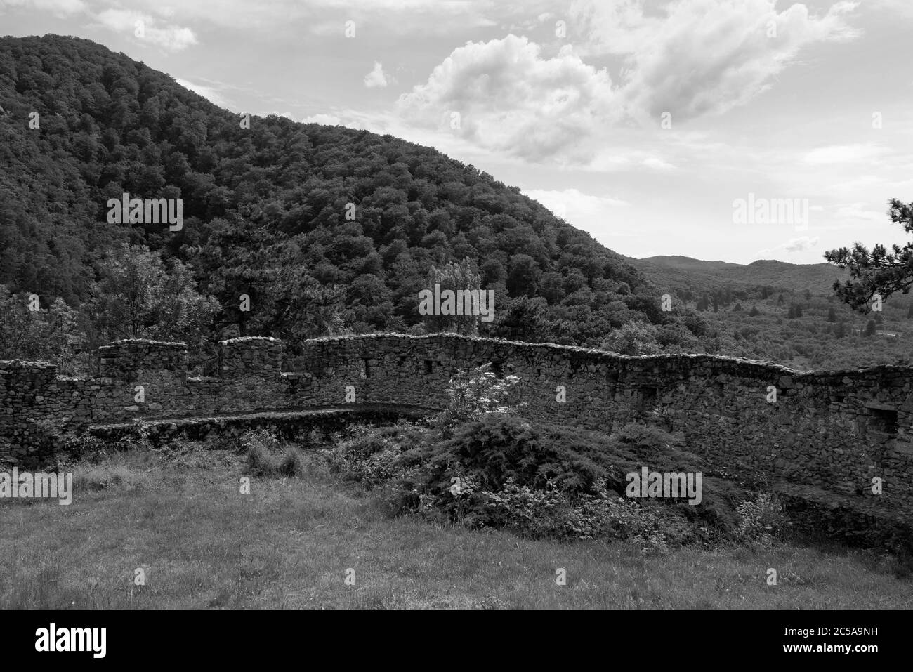Old brick fortress in Black and White Stock Photos & Images - Alamy