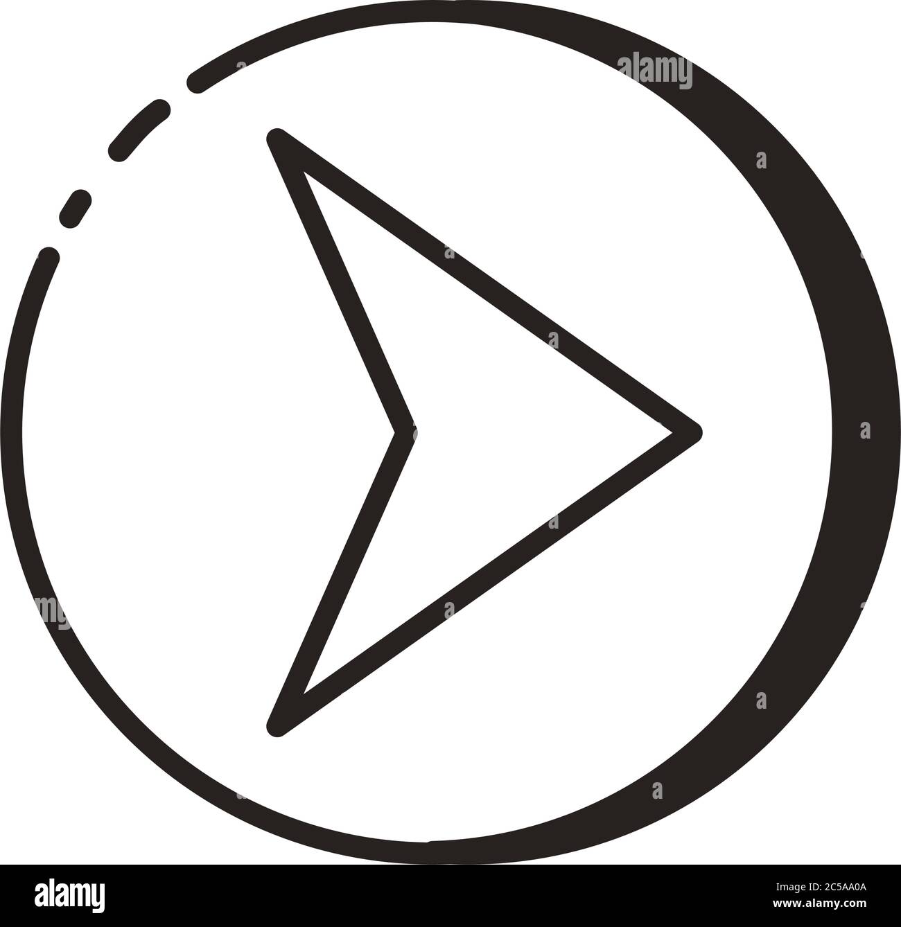 arrow right direction button line style icon vector illustration design ...