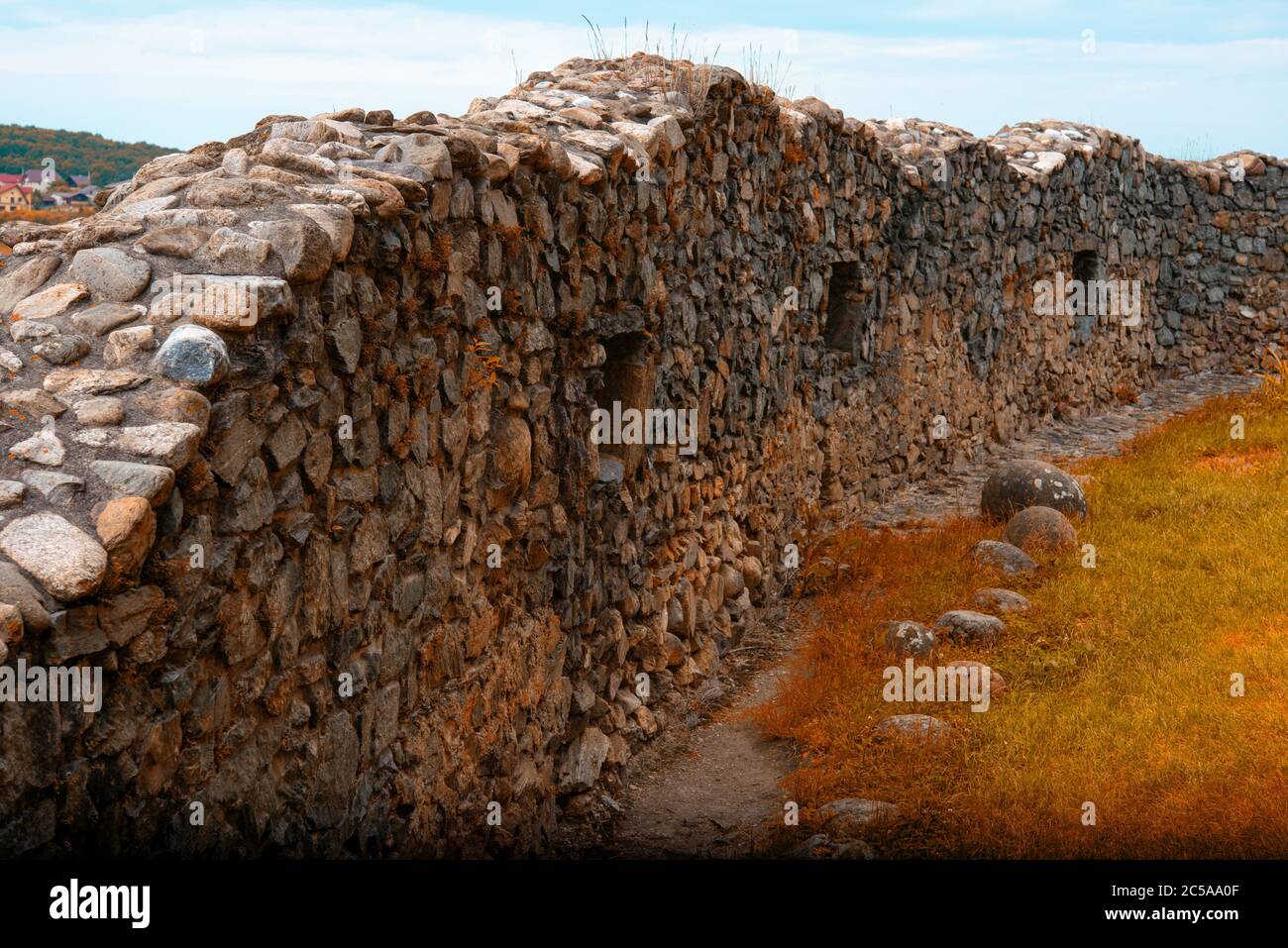 the stone church in the medieval fortress Stock Photo - Alamy
