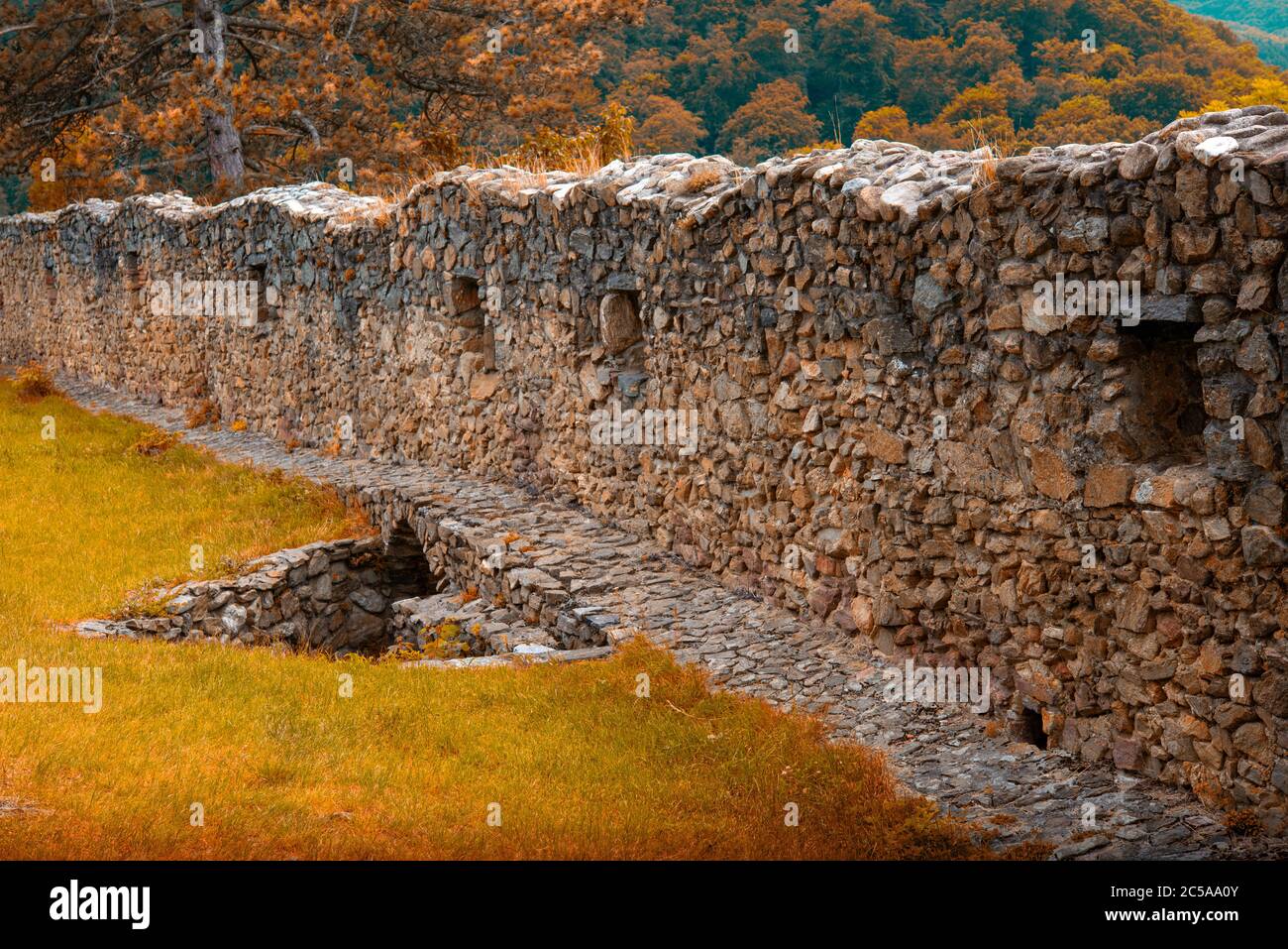 the stone church in the medieval fortress Stock Photo - Alamy
