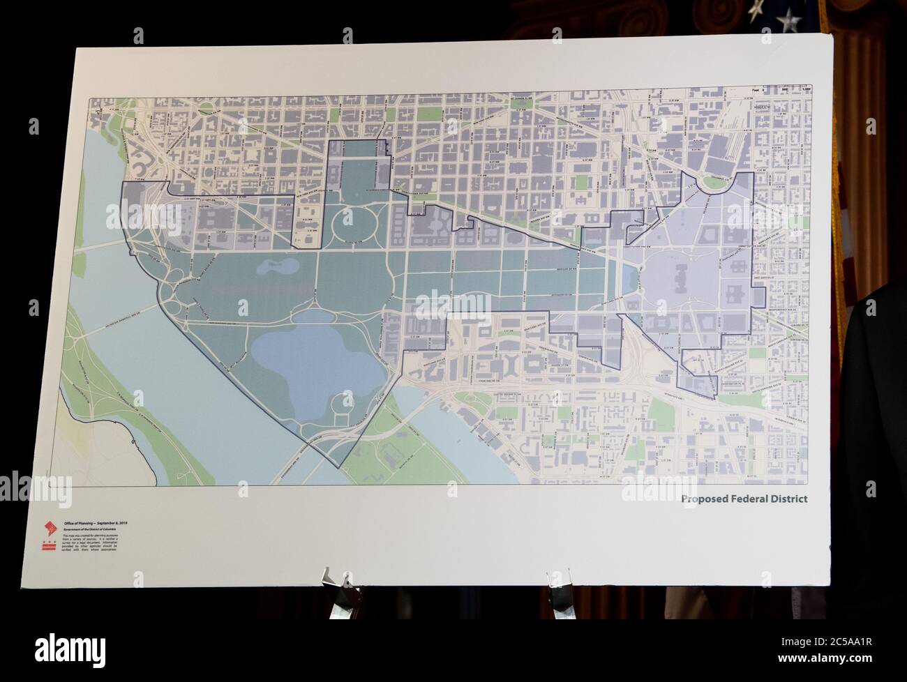 Washington, United States. 01st July, 2020. A map of the federal zone ...