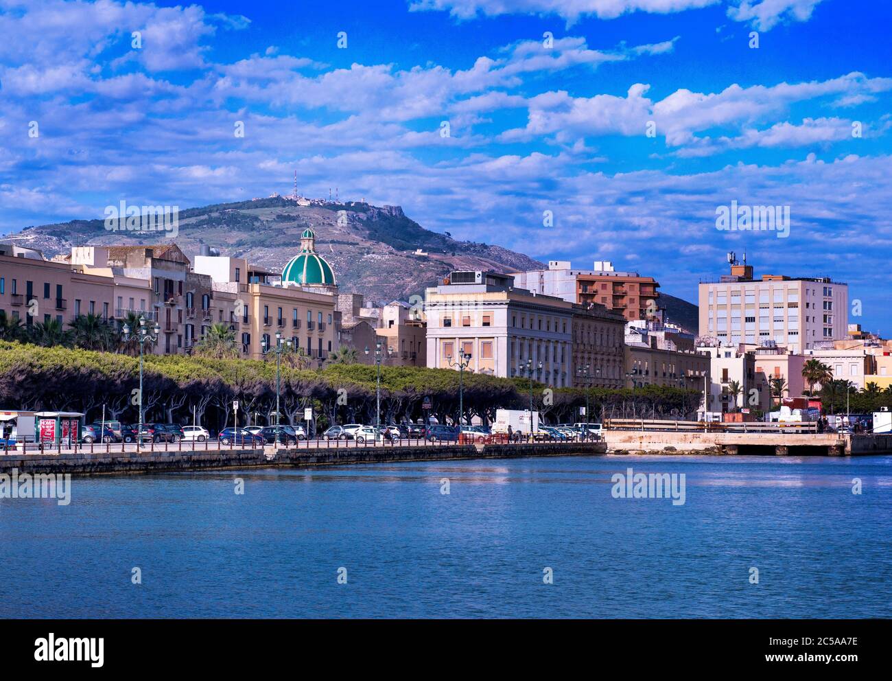 Harbor and Waterfront in Trapani - an important fishing port, being set ...