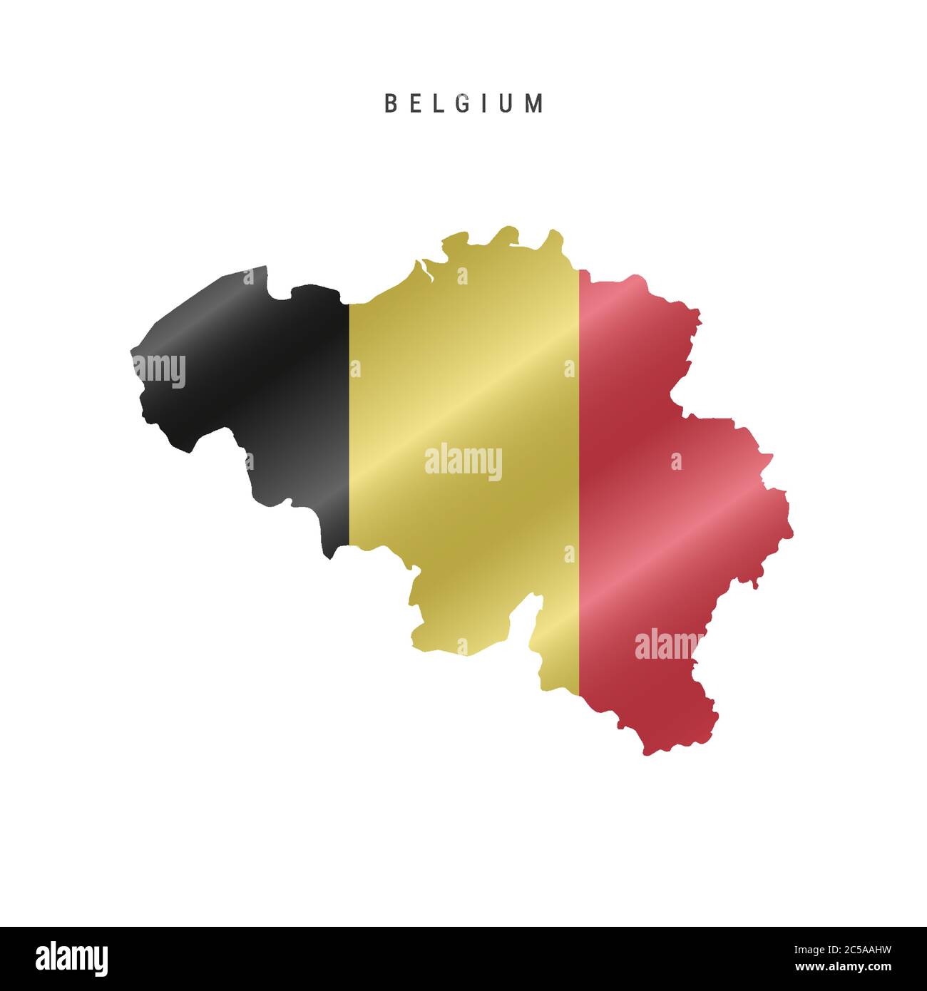 Detailed waving flag map of Belgium. Vector map with masked flag Stock ...