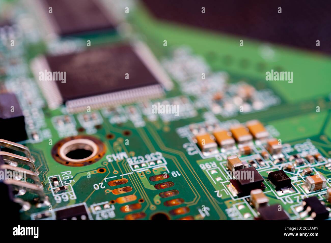 Microcircuit board computer. Modern computer technology. Technological ...