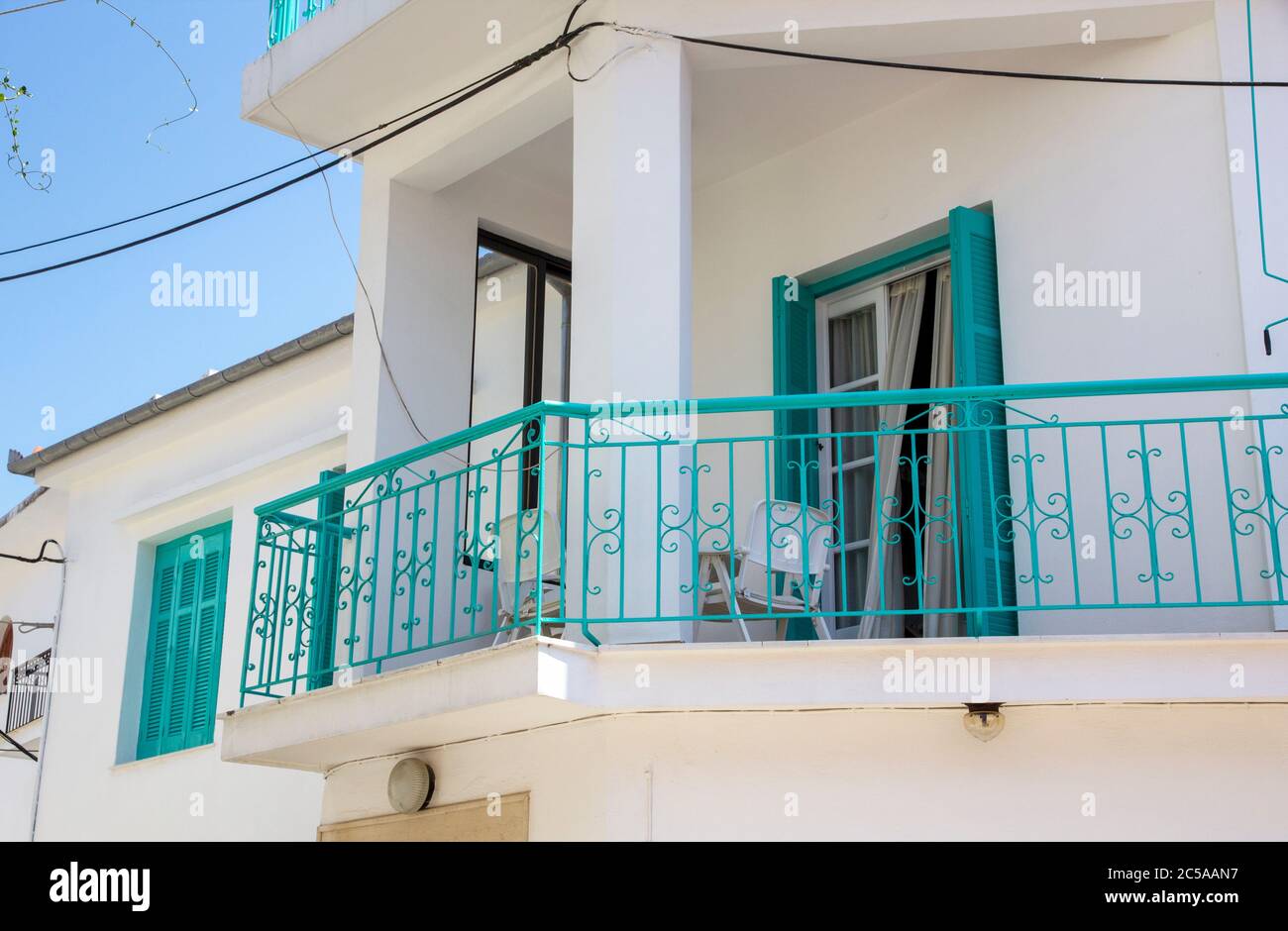 Traditional greek railing hi-res stock photography and images - Alamy
