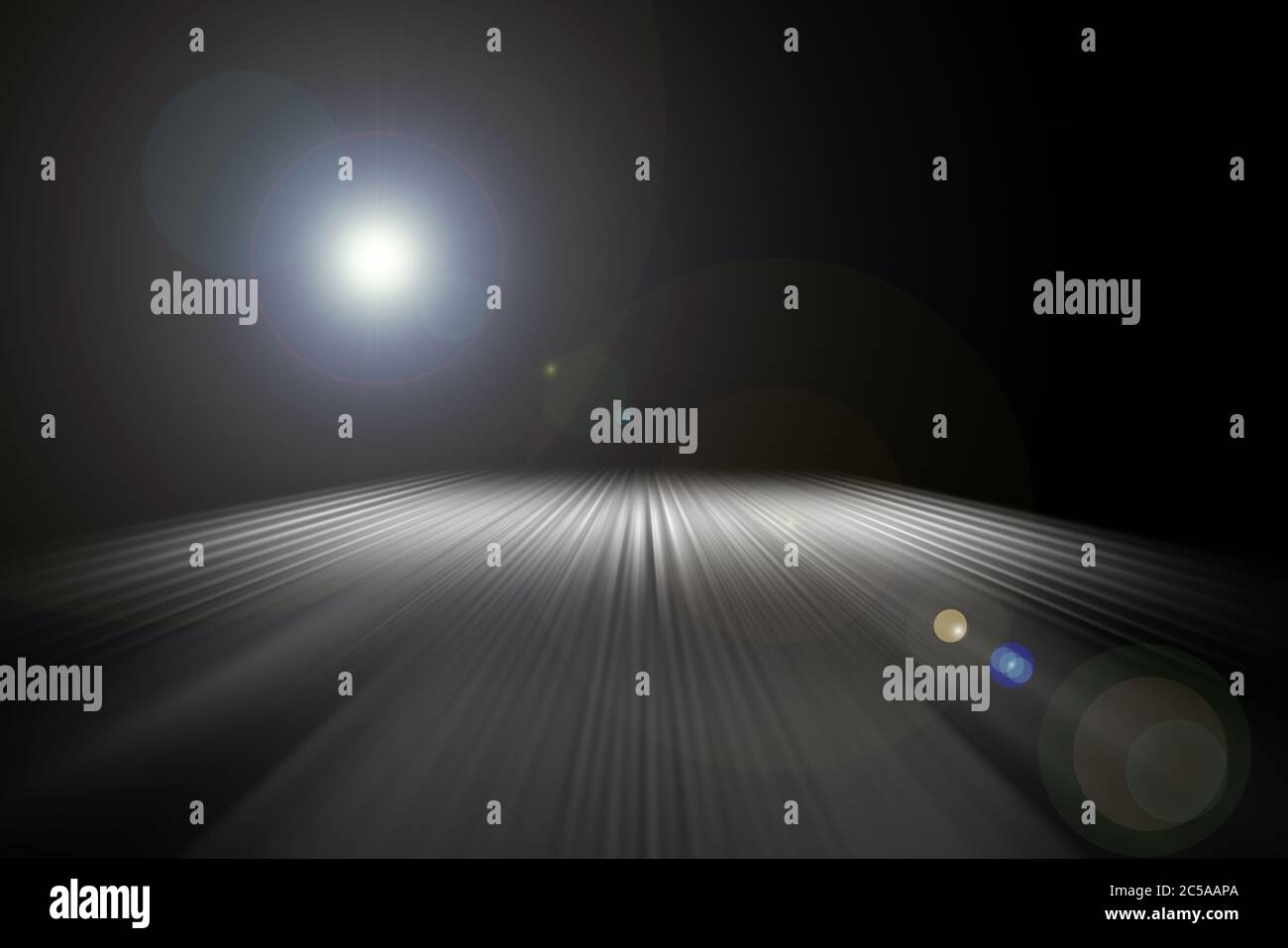 Streaks of light on night road. Abstract background of light lines ...