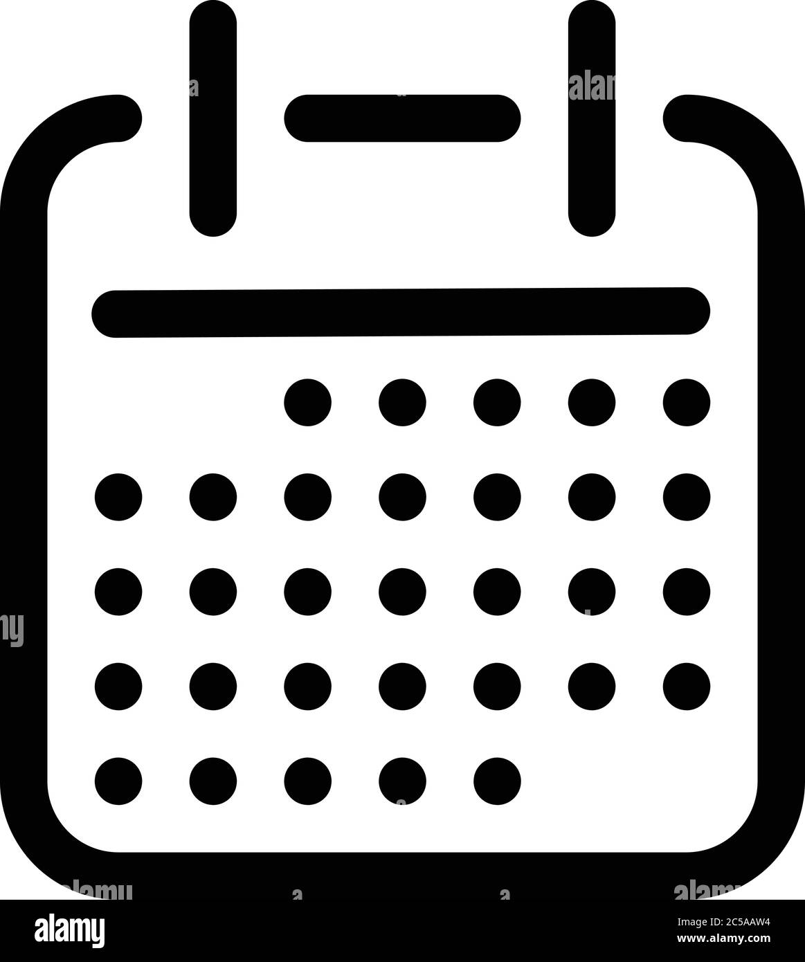 Calendar or schedule icon. Symbol of planning events and meetings or ...