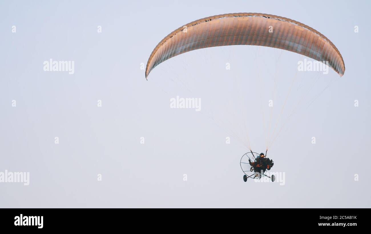 Paramotor tandem gliding flying in hi-res stock photography and images ...