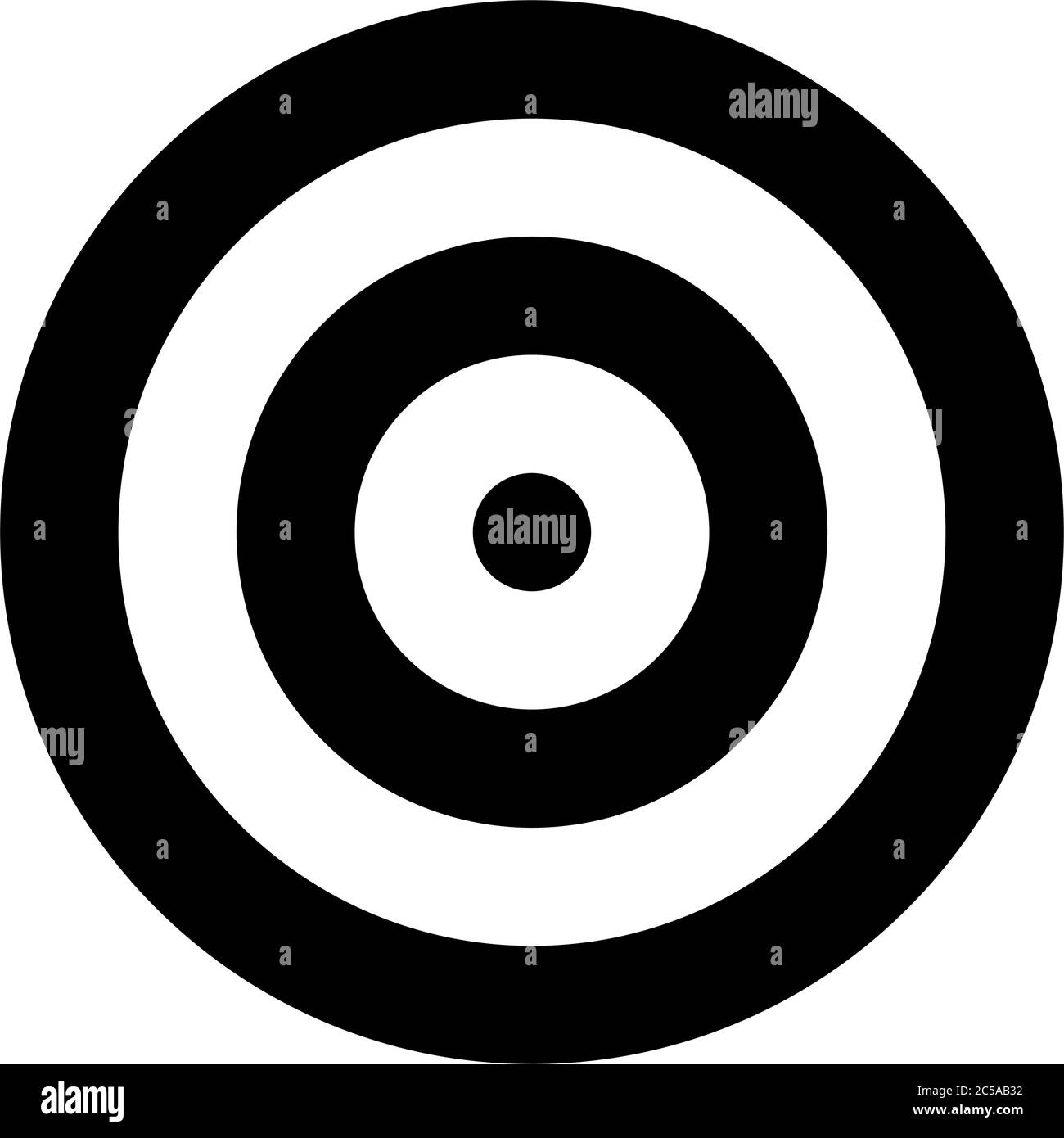 Black target. Hunting, shooting sport or achievement symbol. Simple ...