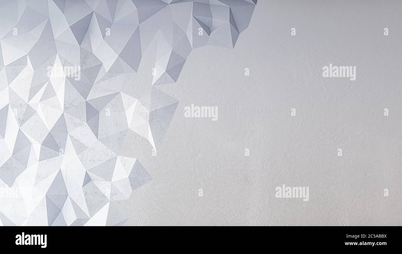 Mockup of 3d rendering image of concrete wall which low poligon texture ...