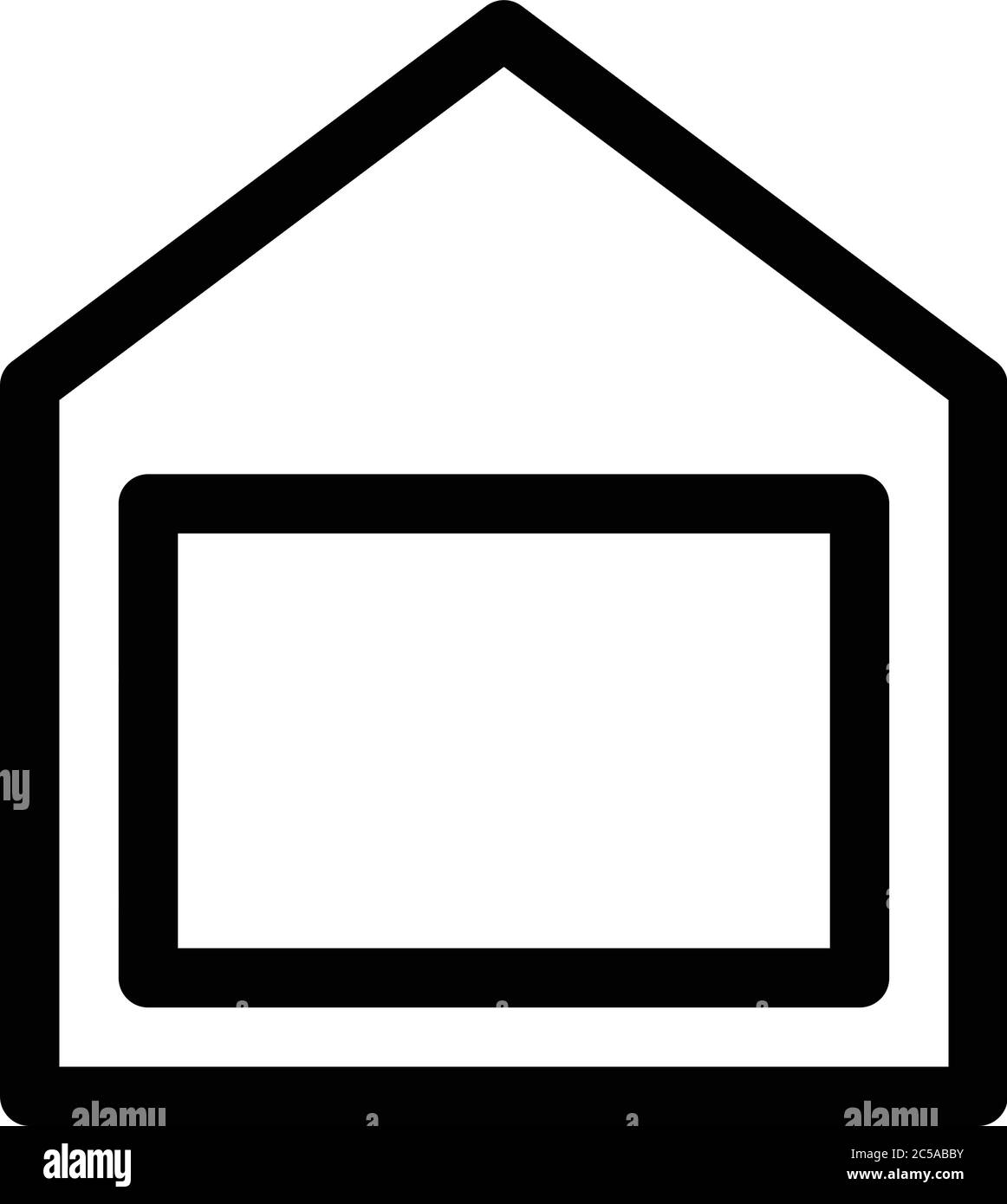 Home sign. Symbol of house. Outline modern design element. Simple black ...