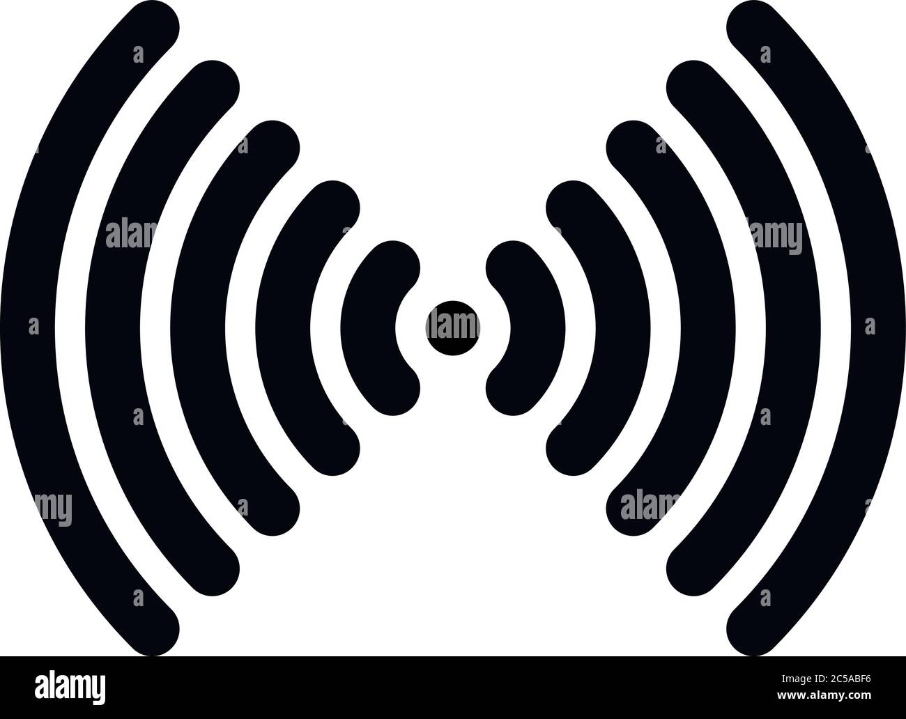 Wifi symbol. Wireless internet connection or hotspot sign. Outline ...