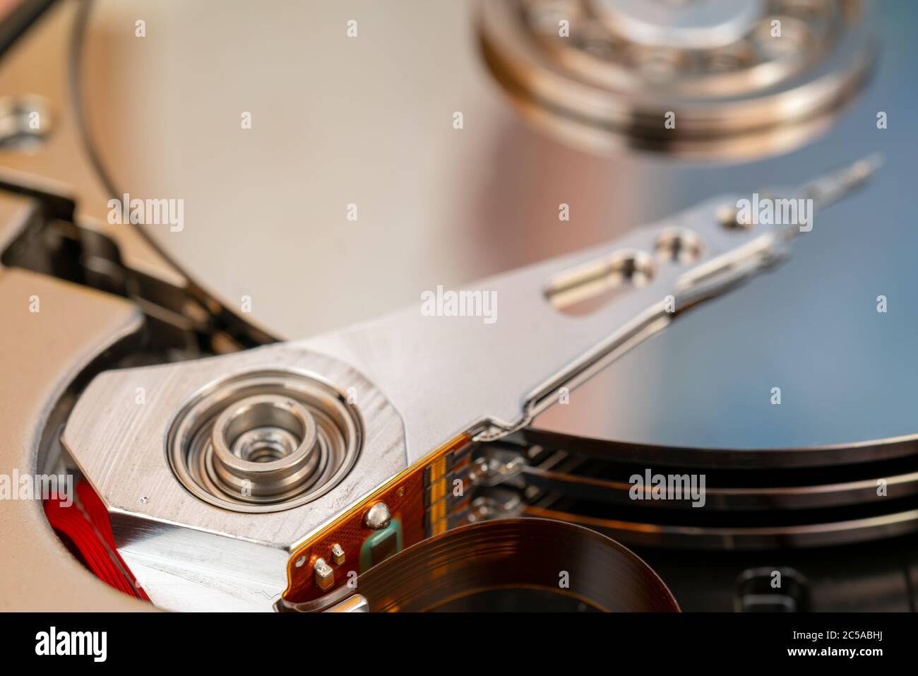 HDD. Data storage in the computer. Modern computer technology. Computer ...