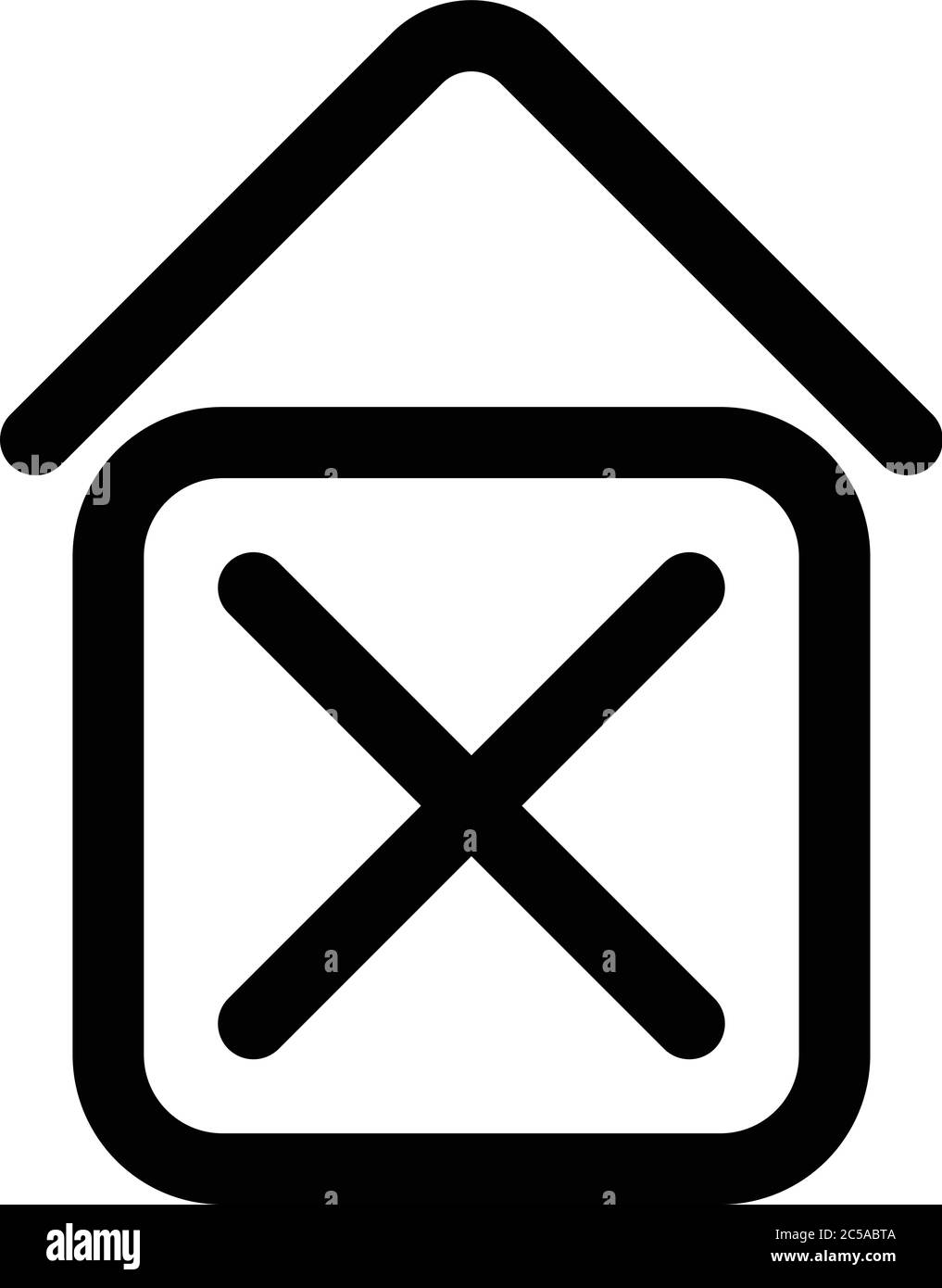 Home sign. Symbol of house. Outline modern design element. Simple black ...