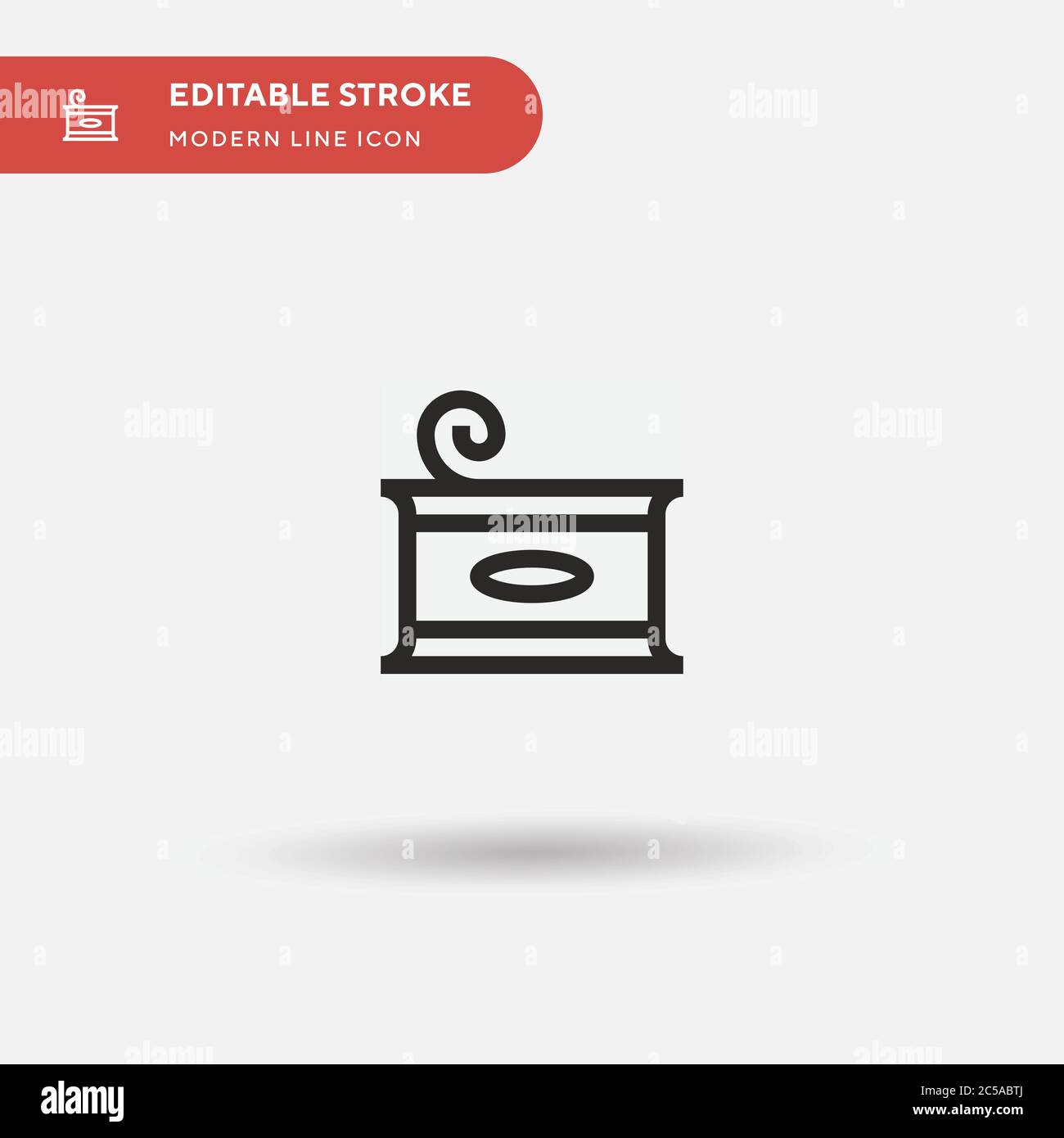 Canned Food Simple vector icon. Illustration symbol design template for ...