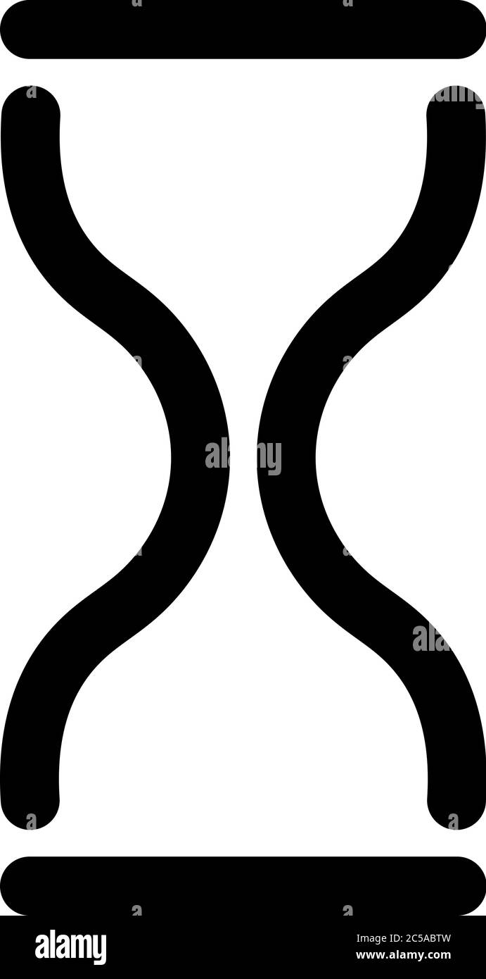 Hourglass icon. Symbol of time, history and waiting. Outline modern ...