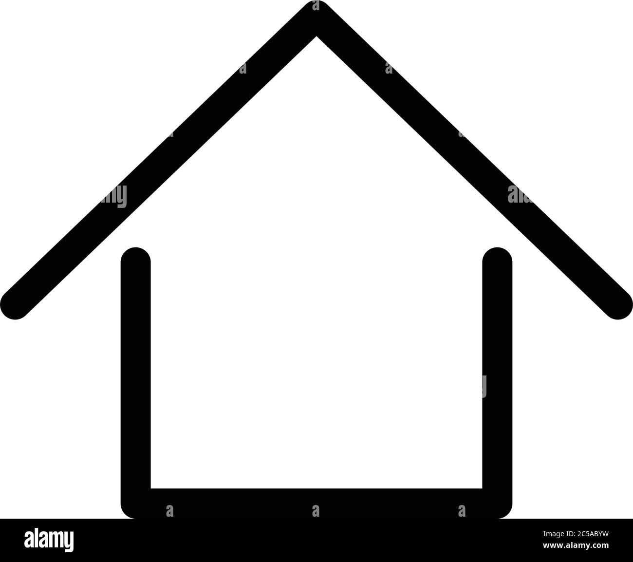 Home sign. Symbol of house. Outline modern design element. Simple black ...