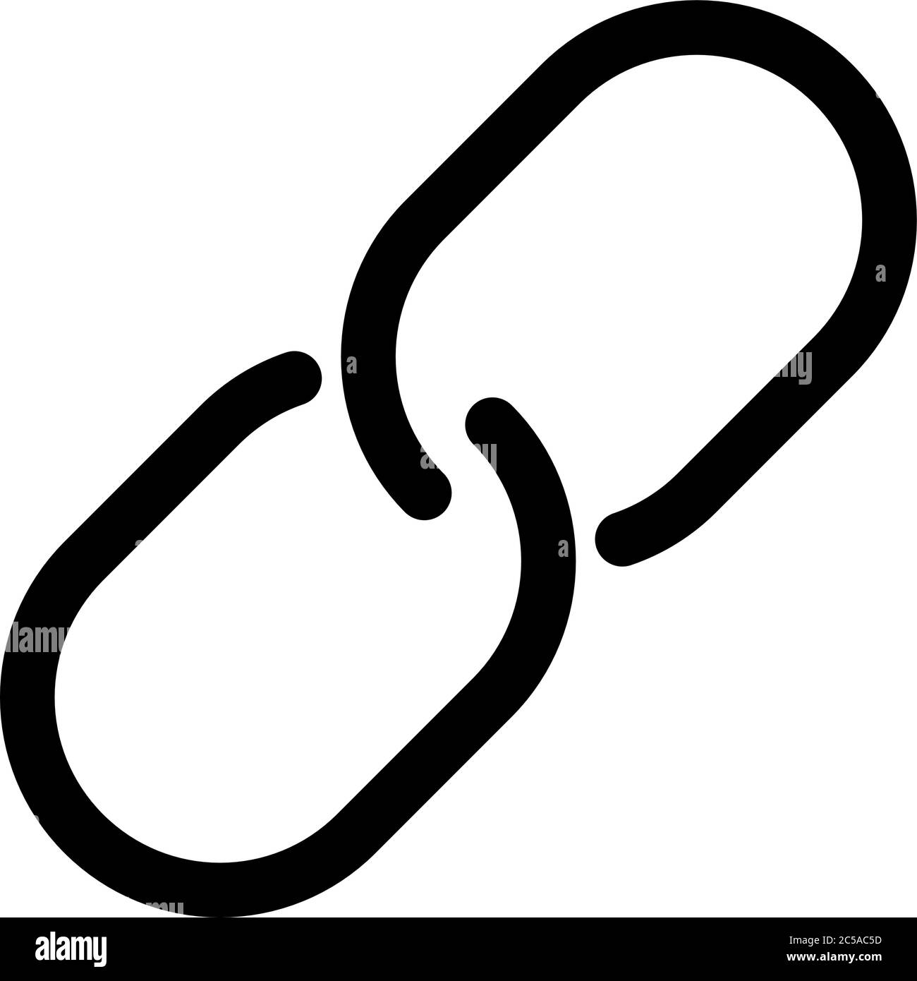 Chain icon. Symbol of hyperlink. Outline modern design element. Simple ...