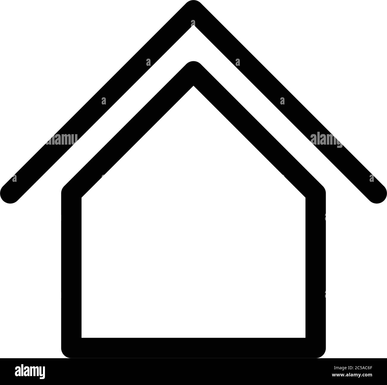 Home sign. Symbol of house. Outline modern design element. Simple black ...