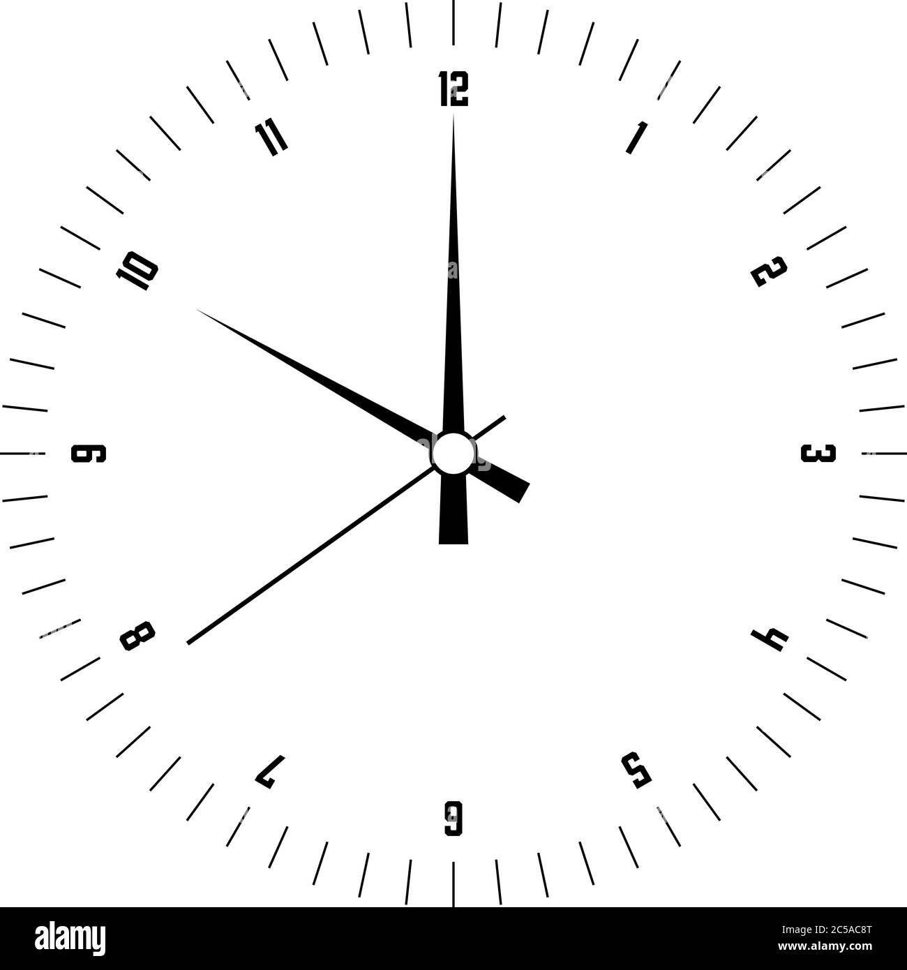 Clock face. Hour dial with numbers and hour, minute and second hand ... Clock face. Hour dial with numbers and hour, minute and second hand ...