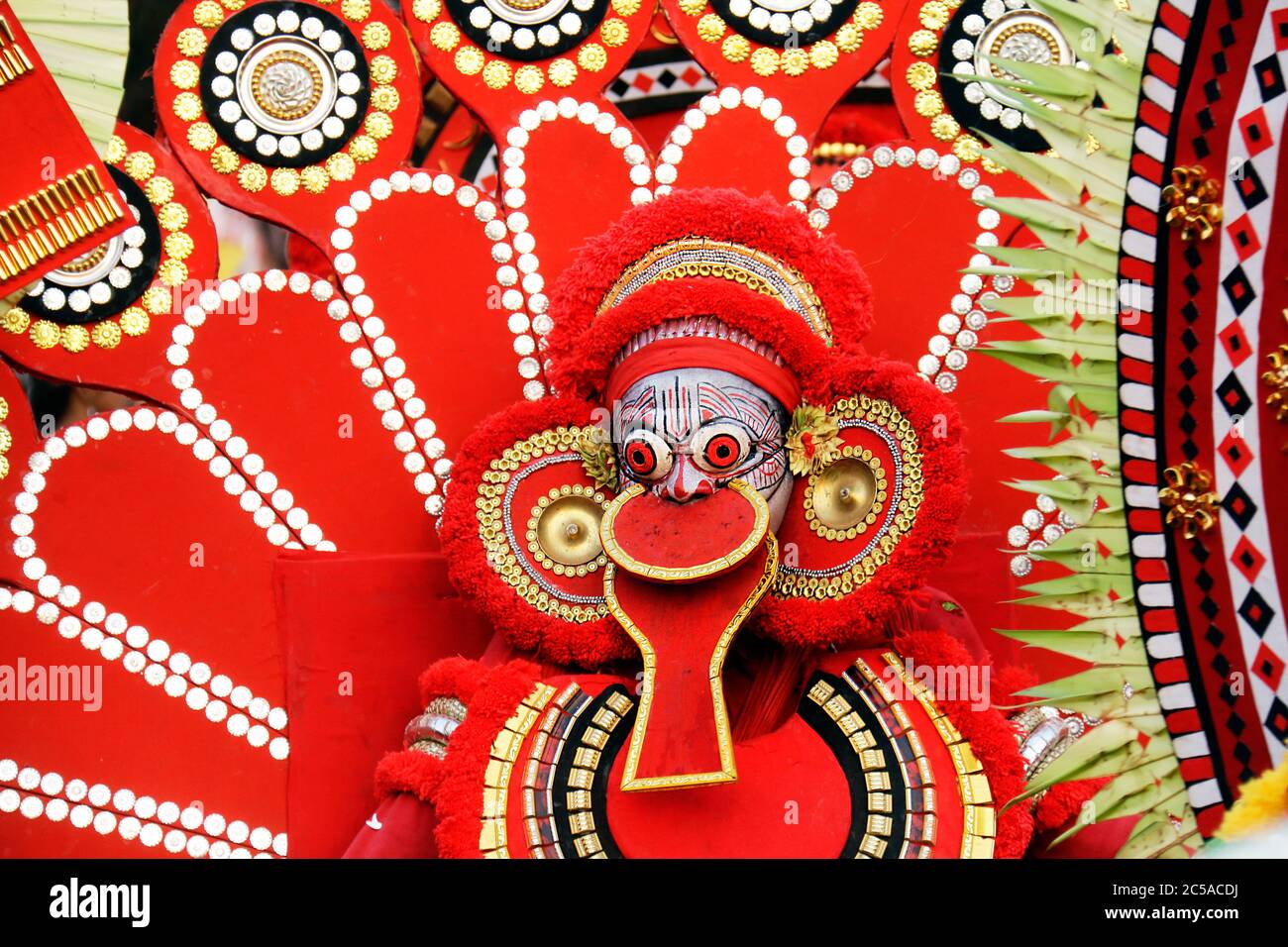 Theyyam artist which is traditional folk dance also known as Kaliyattam ...